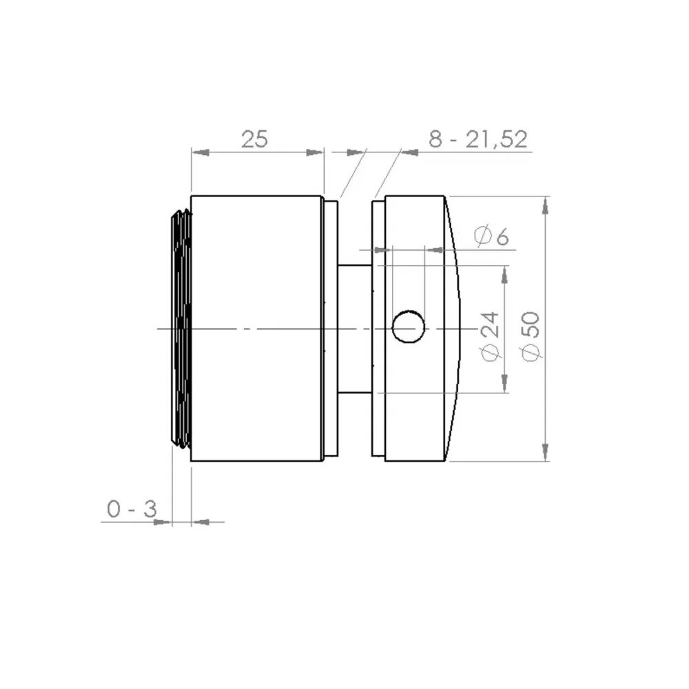 Conector sticla in puncte reglabil, EmaConstruct, distantier 25 + 3 mm ...