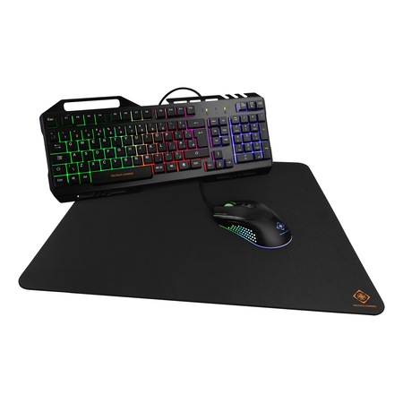 Kit de gaming 3-in-1 Deltaco Gaming, tastatura RGB, mouse RGB si ...
