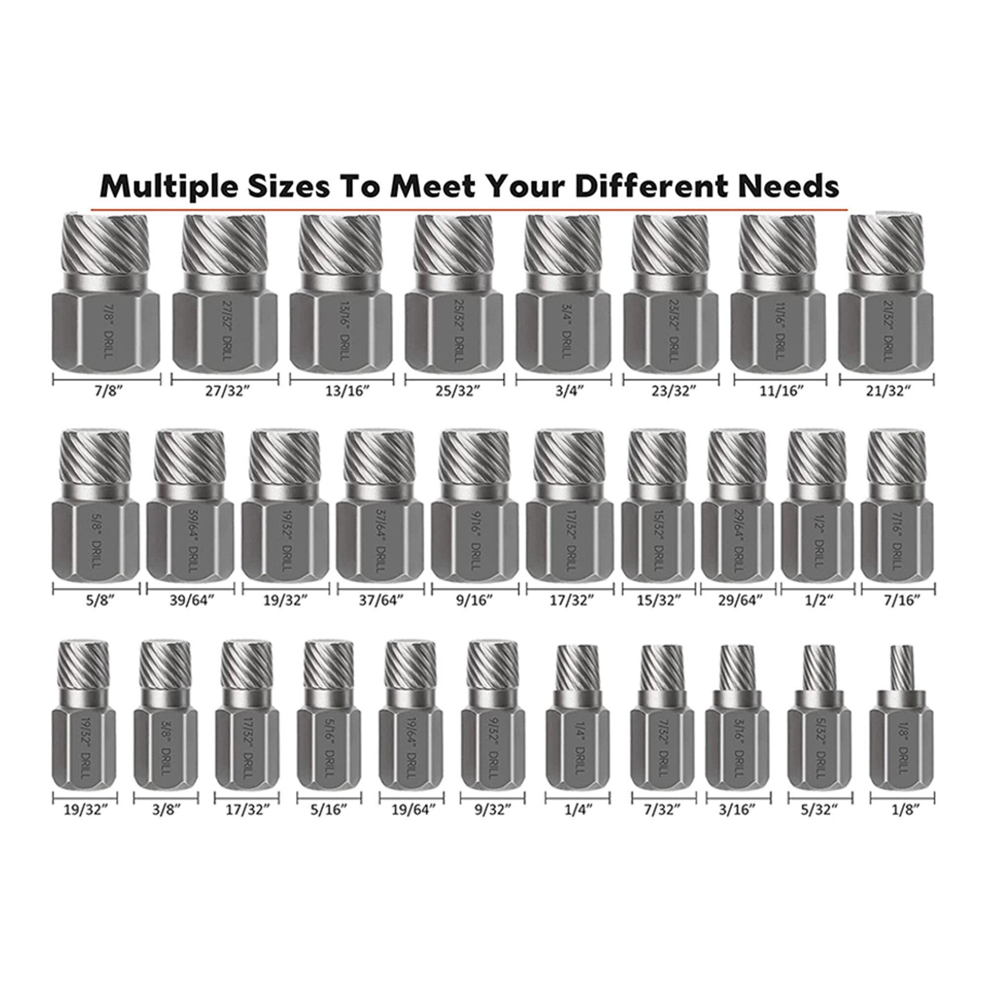 Set extractoare suruburi, prezoane rupte si piulite deteriorate, 25 ...