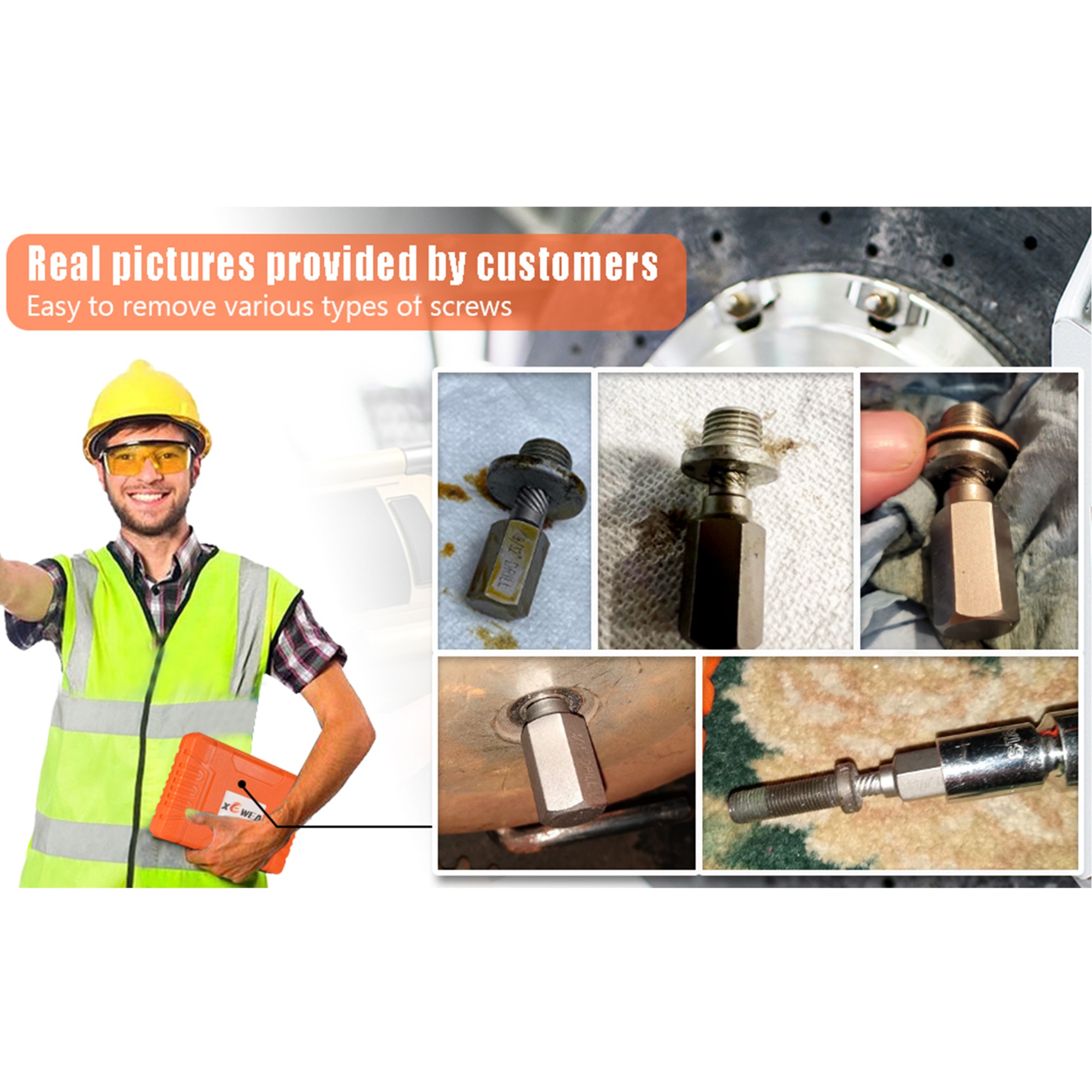 Set extractoare suruburi, prezoane rupte si piulite deteriorate, 25 ...