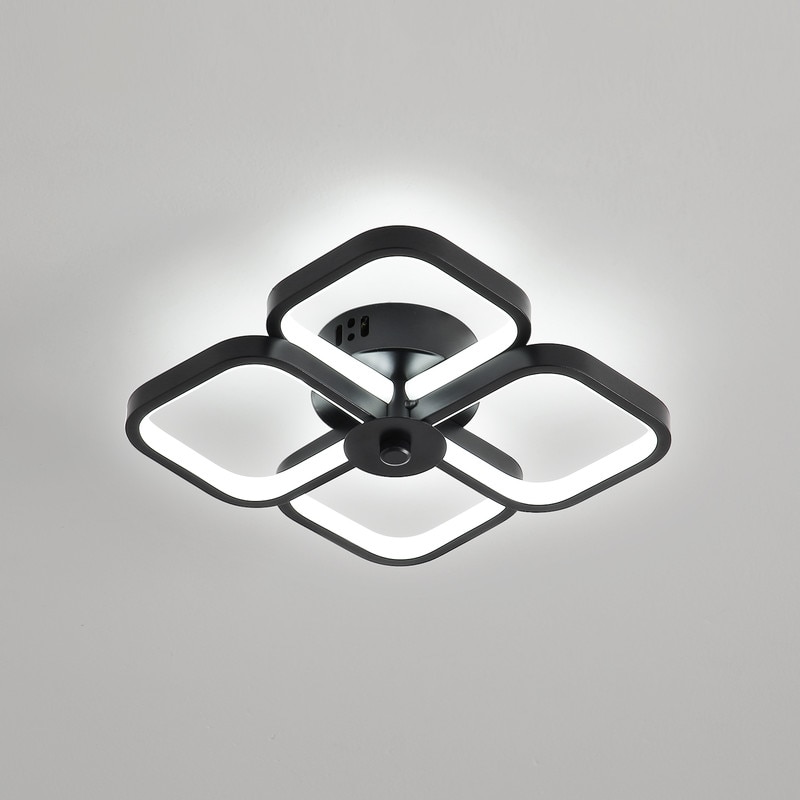 Plafoniera Cu Led, Goeco, 4 Capete, 32w, Dimensiuni 24x24x8, 6500k ...