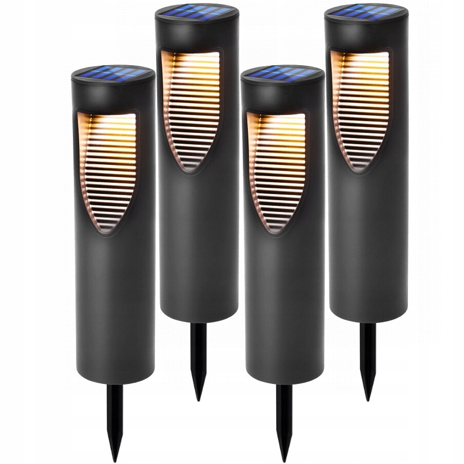 Set 4 lampi solare cu LED, Ecolight, 45cm, 4000K, IP64 - eMAG.ro