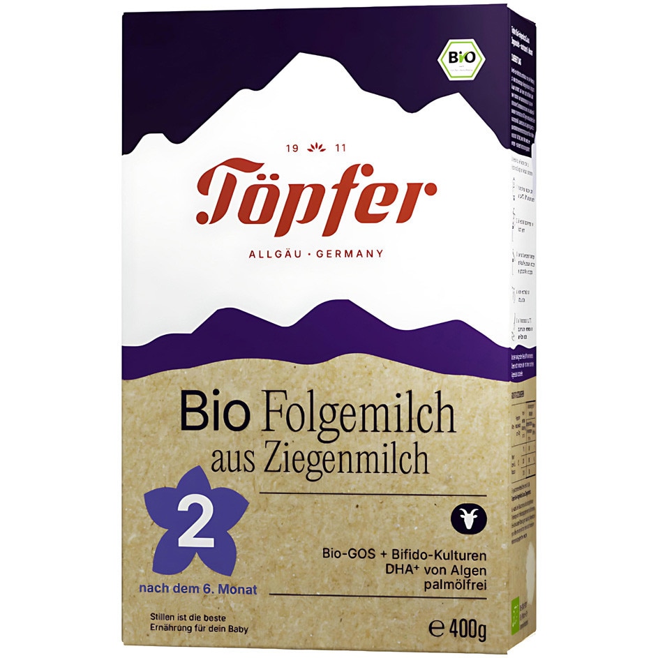 Lapte praf de capra, formula de continuare 2 Bio Lactana, 400 g, Topfer ...