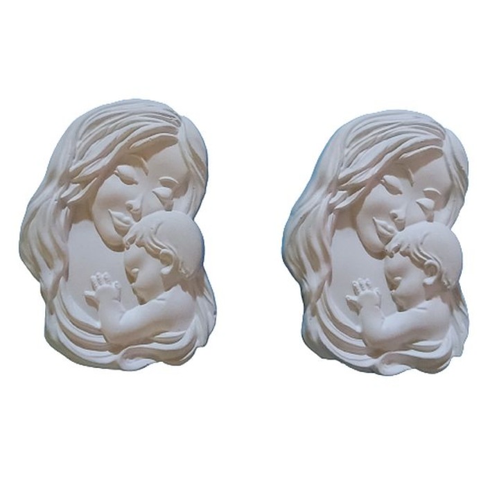 Figurine Ipsos de pictat – Mama si copil, dimensiuni mari si magnet 9 x ...