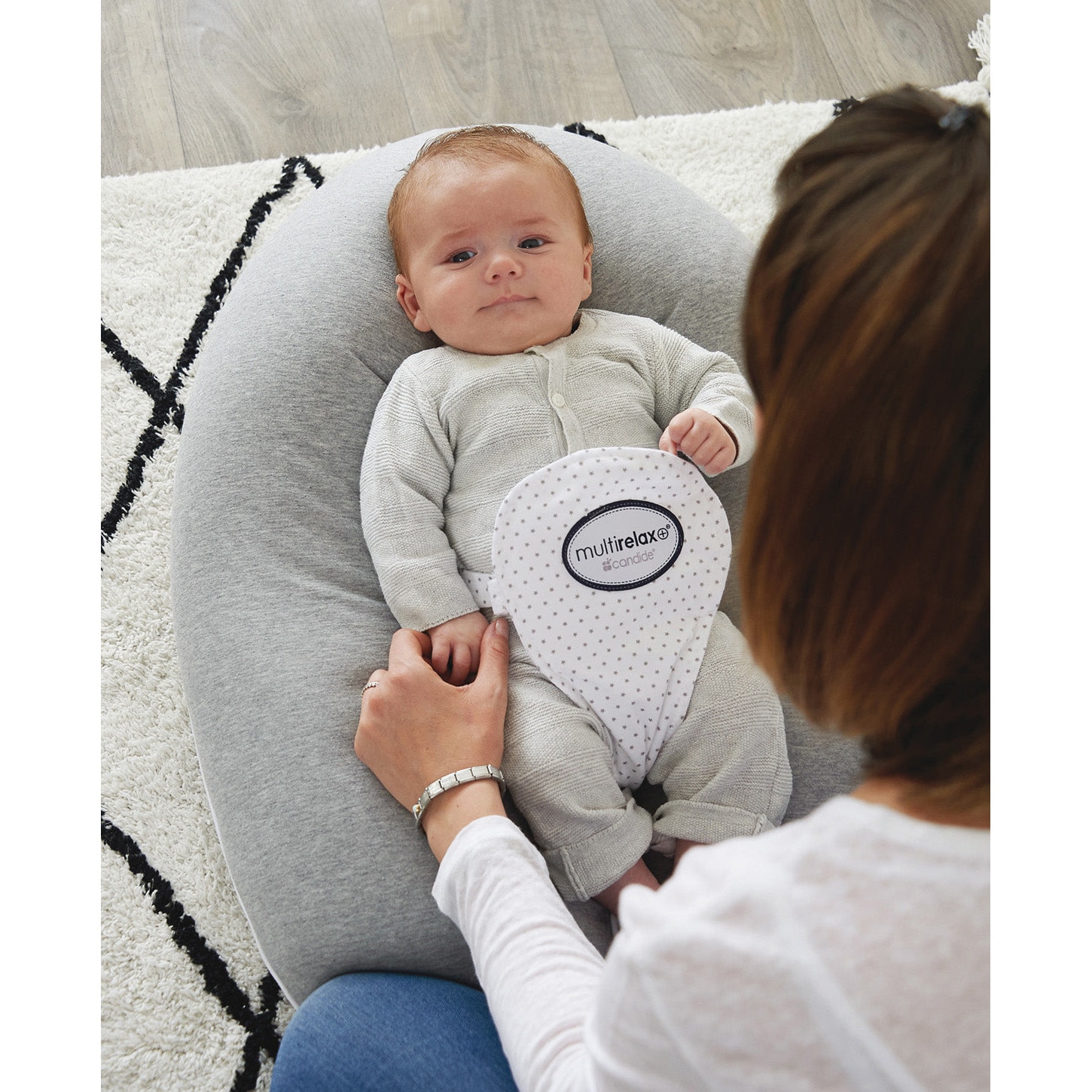 Perna pentru maternitate si alaptare Multirelax 3B1 Grey Candide - eMAG.ro