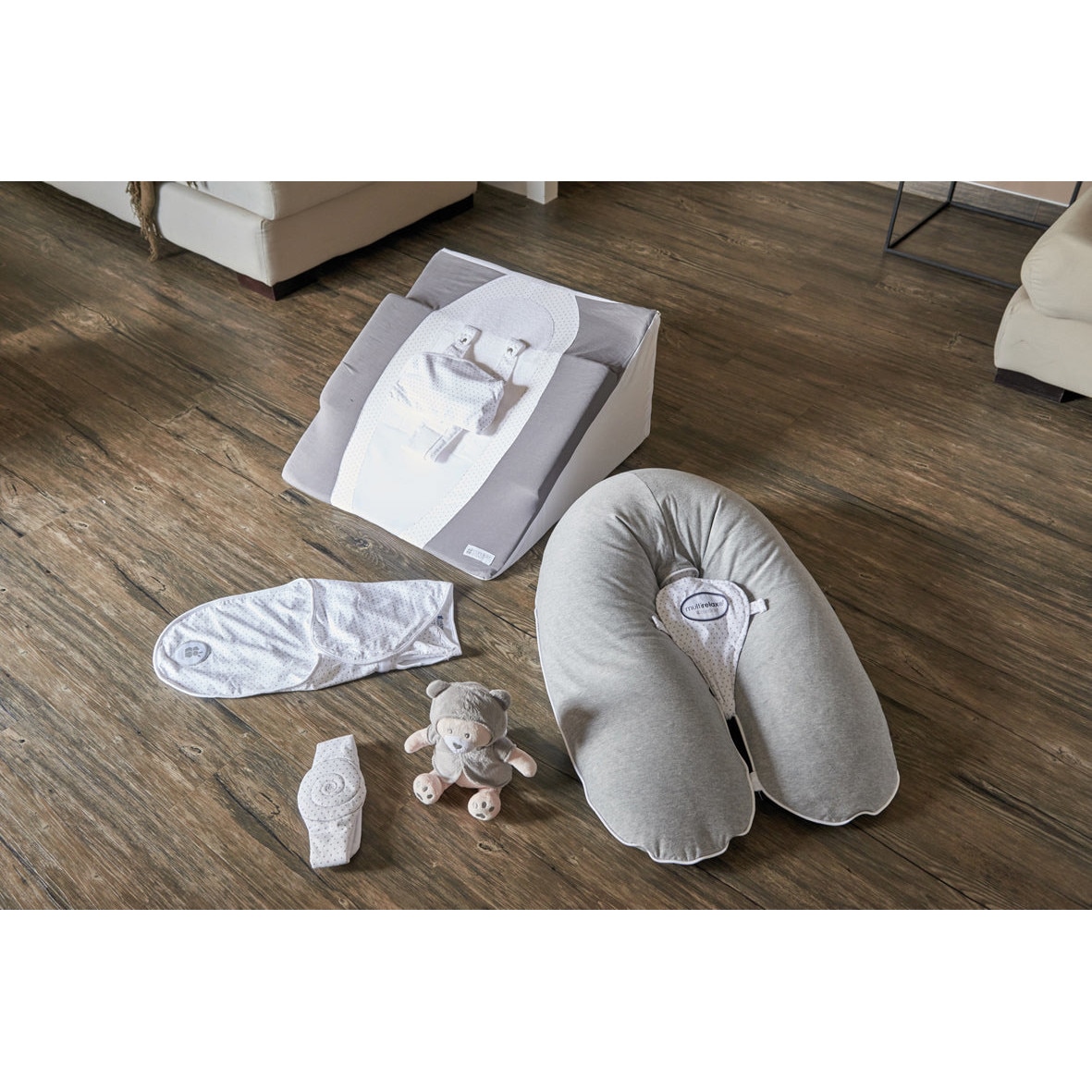 Perna pentru maternitate si alaptare Multirelax 3B1 Grey Candide - eMAG.ro