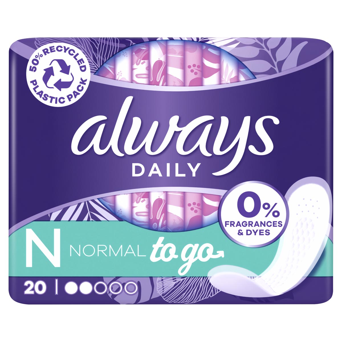 Always Daily Fresh Normal tisztasági betét csomagolásban, 0% színezék ...