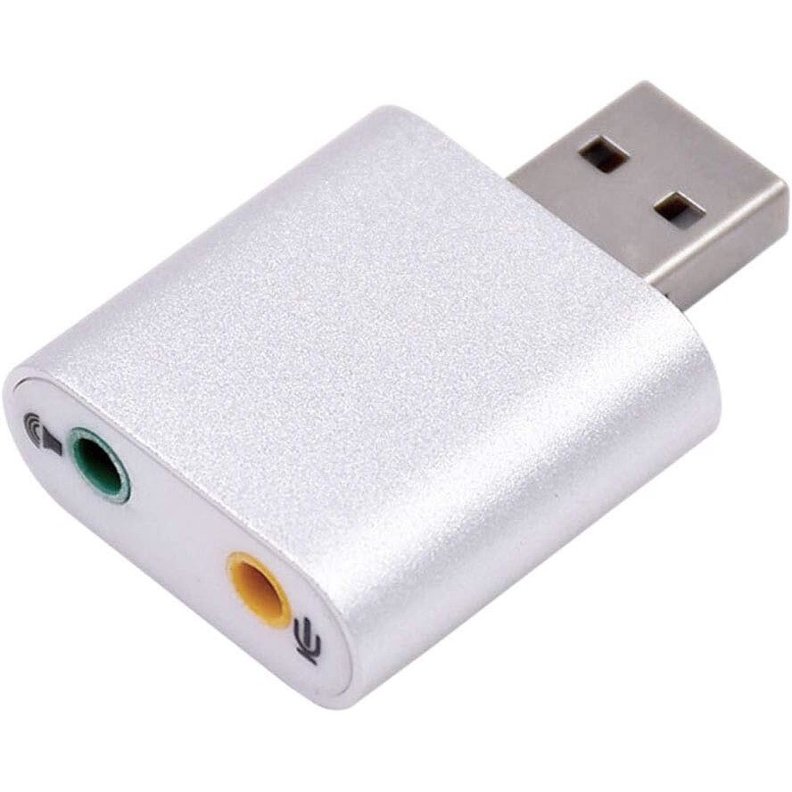 Adaptor audio, USB/Jack 3.5 mm, Argintiu - eMAG.ro