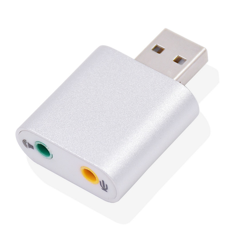 Adaptor audio, USB/Jack 3.5 mm, Argintiu - eMAG.ro
