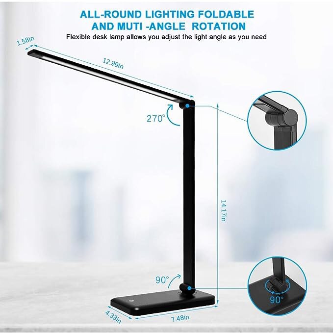 Lampa LED birou, VIELLAN, 3 niveluri de reglare a luminozitatii ...