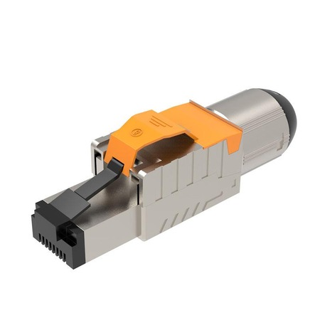 Mufa Rj45 Cat.8 ecranata Tool-less Modular, Portocaliu - eMAG.ro