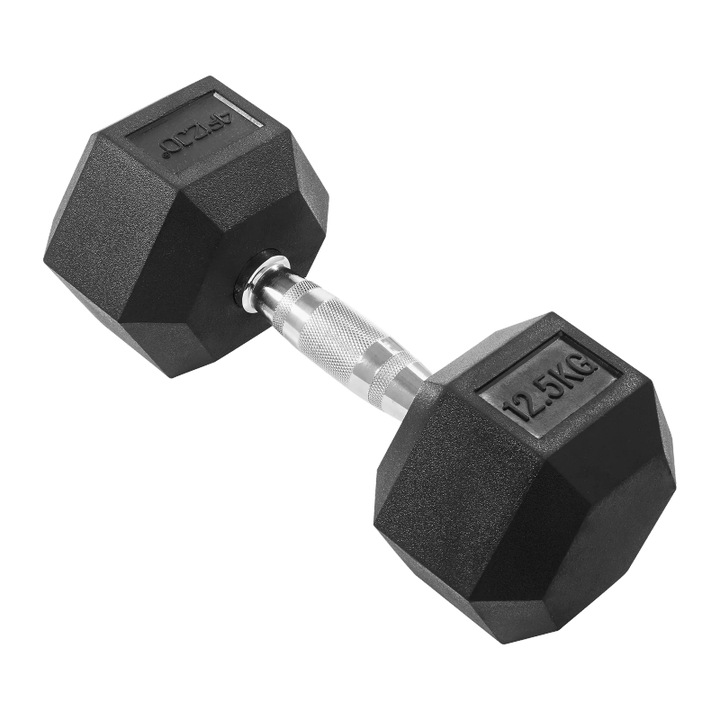 Haltera de otel HEX, 4FIZJO, pentru antrenament la sala de sport, Forma ...