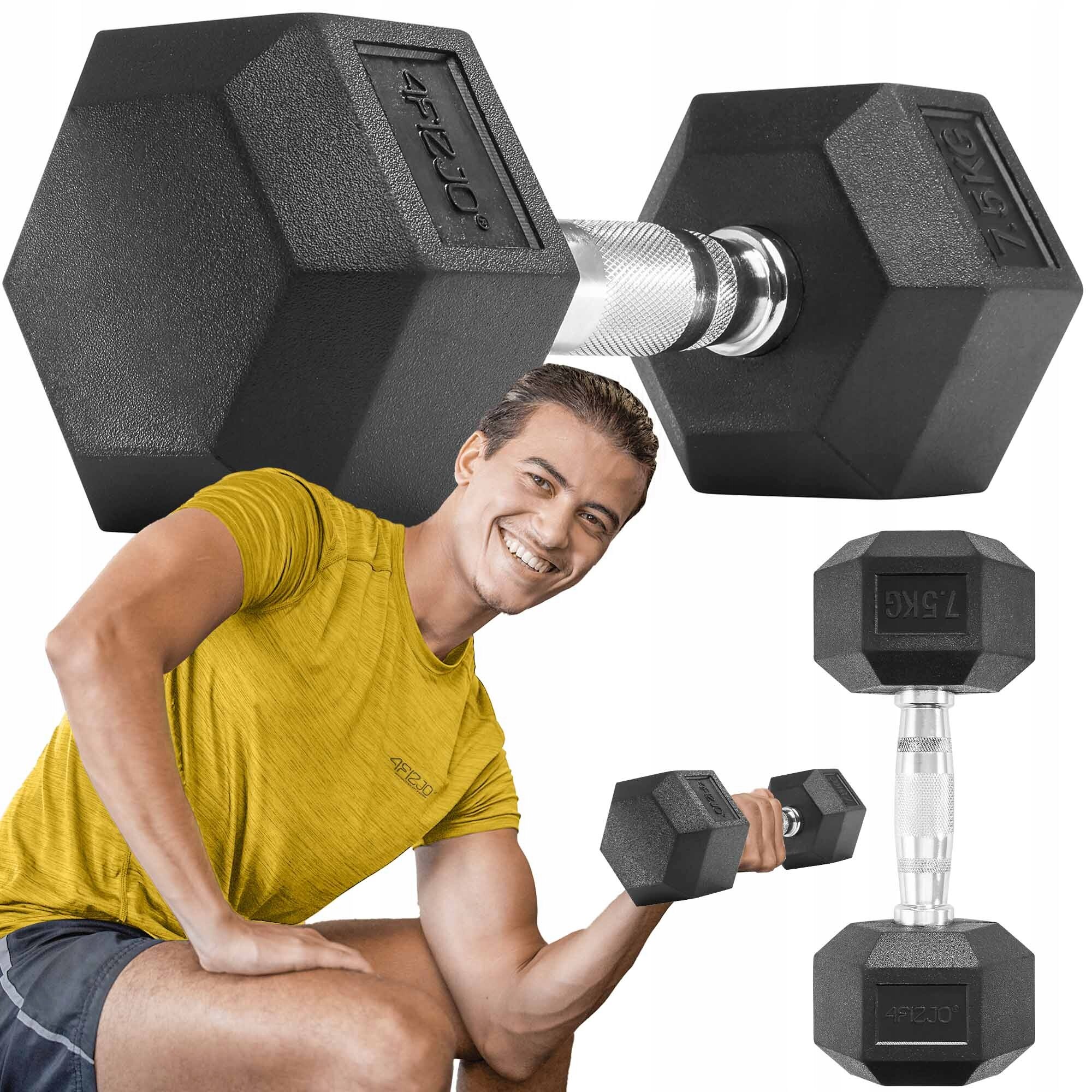 Haltera de otel, maner antiderapant, Forma hexagonala, poate fi folosit ...