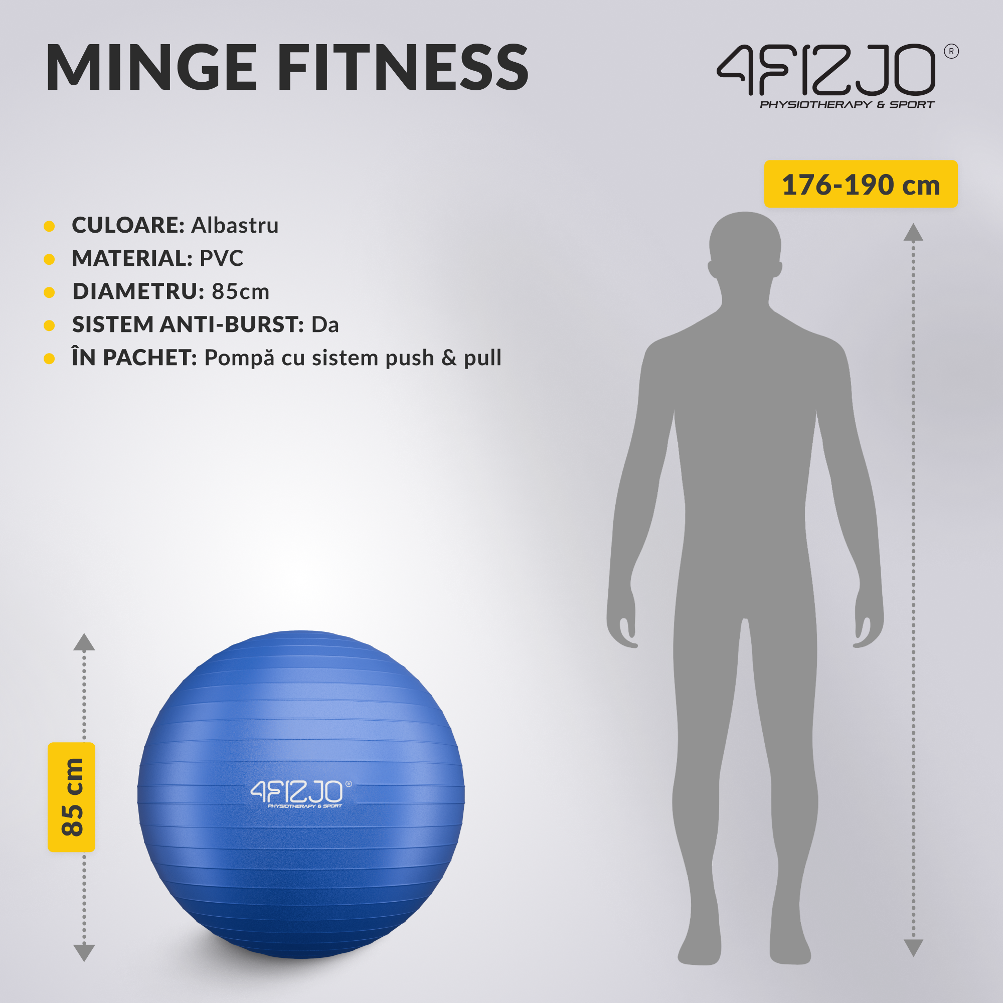 Minge fitness pentru exercitii gimnastica, yoga, aerobic, pilates ...
