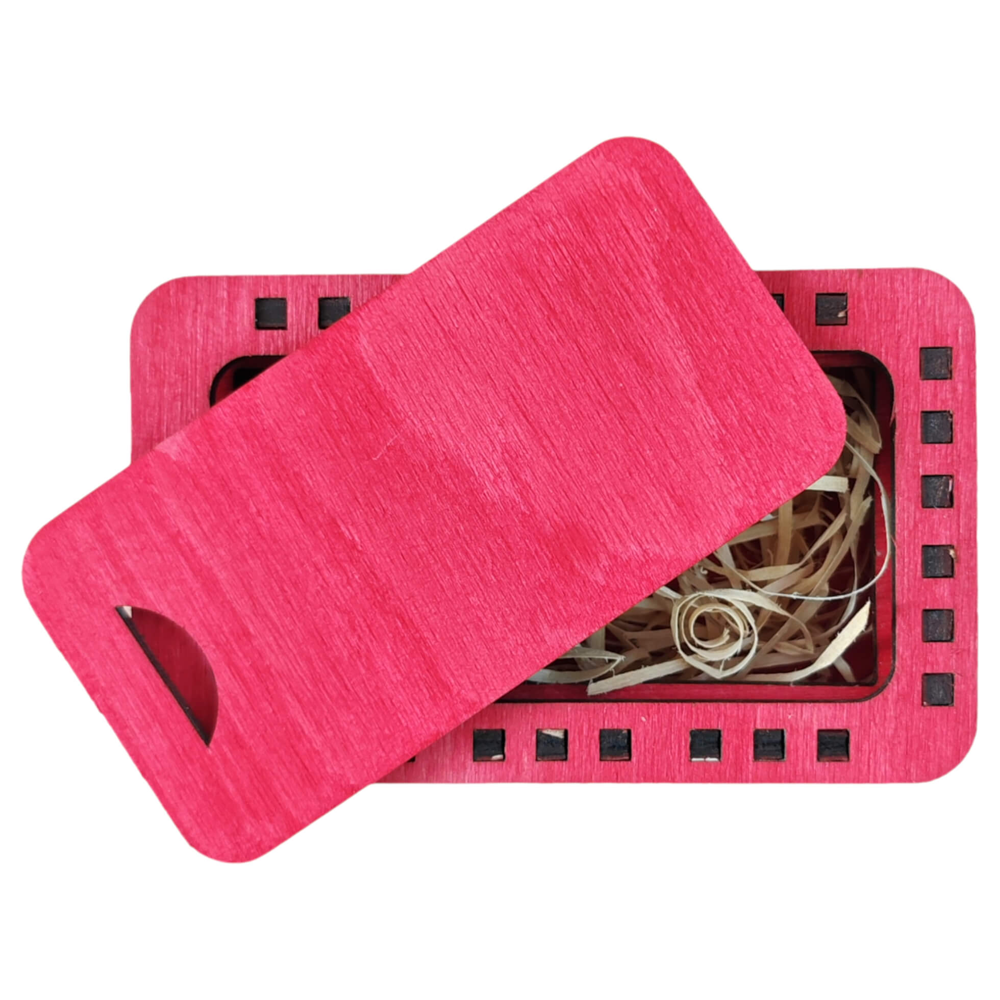 Cutie mica din lemn pentru stick USB, Rosu - eMAG.ro