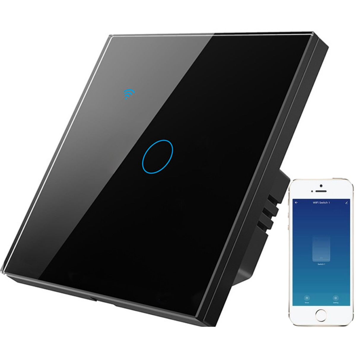 Okos kapcsoló érintéssel, Wi-Fi, Bluetooth, Hangvezérlés, Smart Life ...