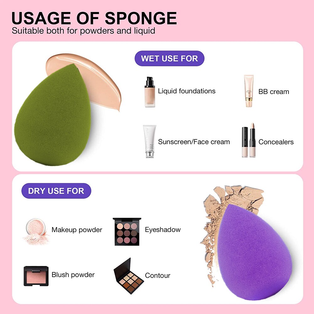 Set 5 buretei machiaj, Diverse utilizari, Multicolor - eMAG.ro