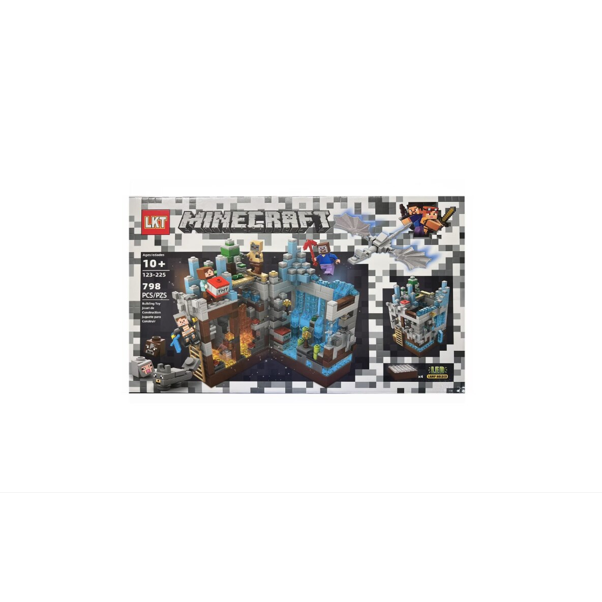 Set de Constructie LKT Minecraft cu Lampa LED, 798 Piese - eMAG.ro