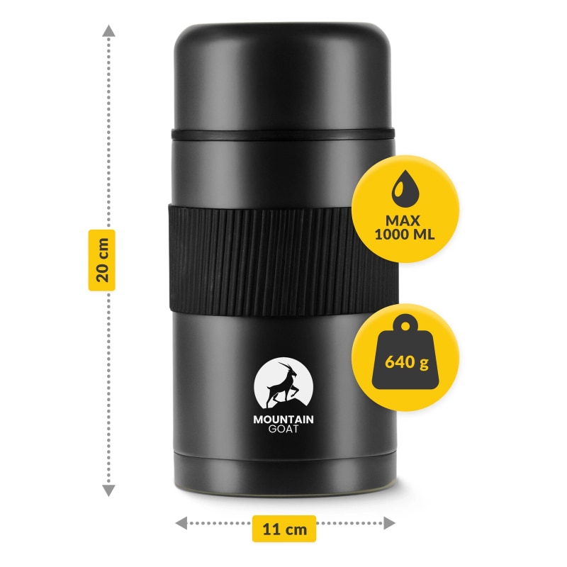 Termos pentru mancare calda, 1000 ml, Mountain Goat, deschidere larga ...