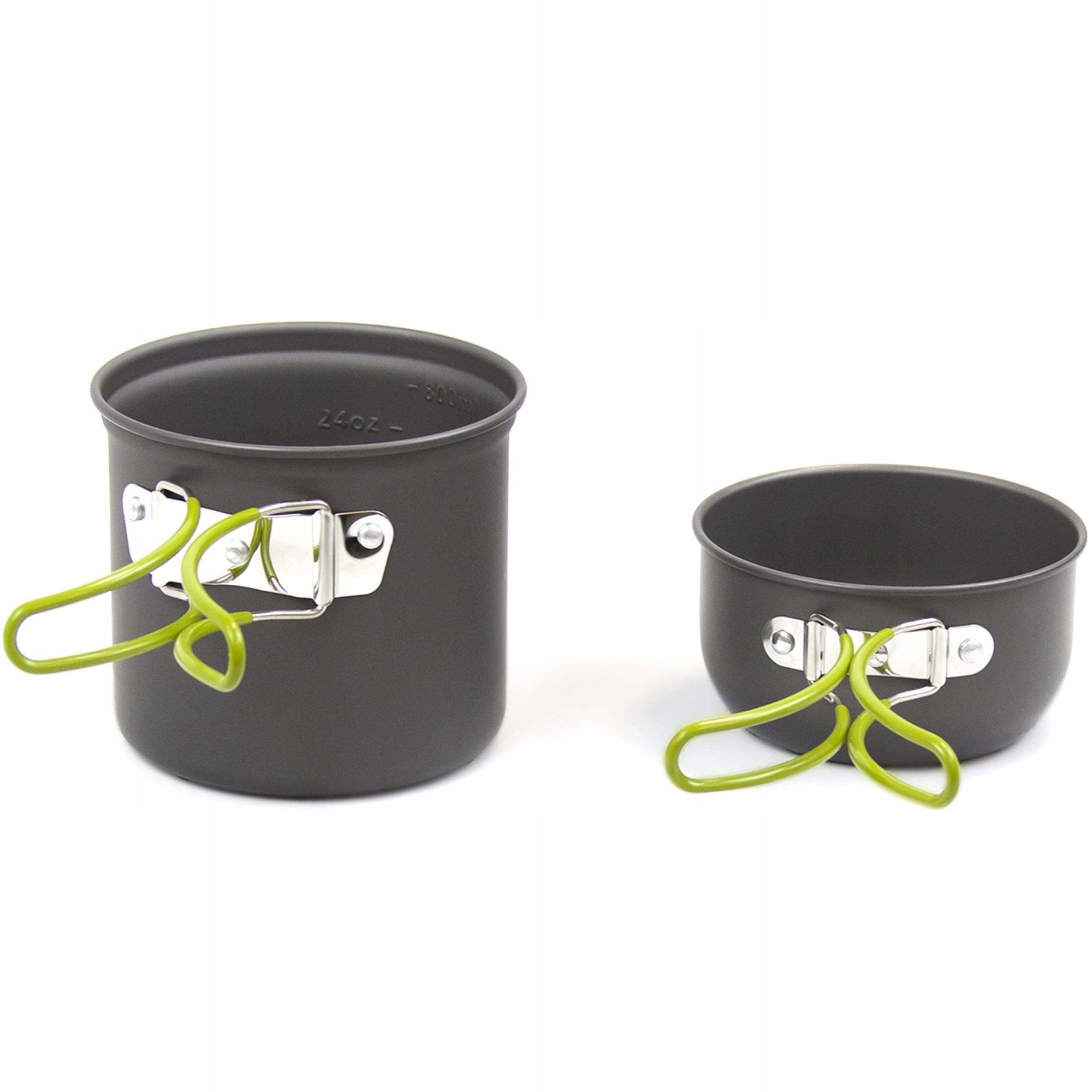 Set 2 oale cu accesorii, Mountain Goat, Aluminiu, 800/400 ml, Gri/Verde ...