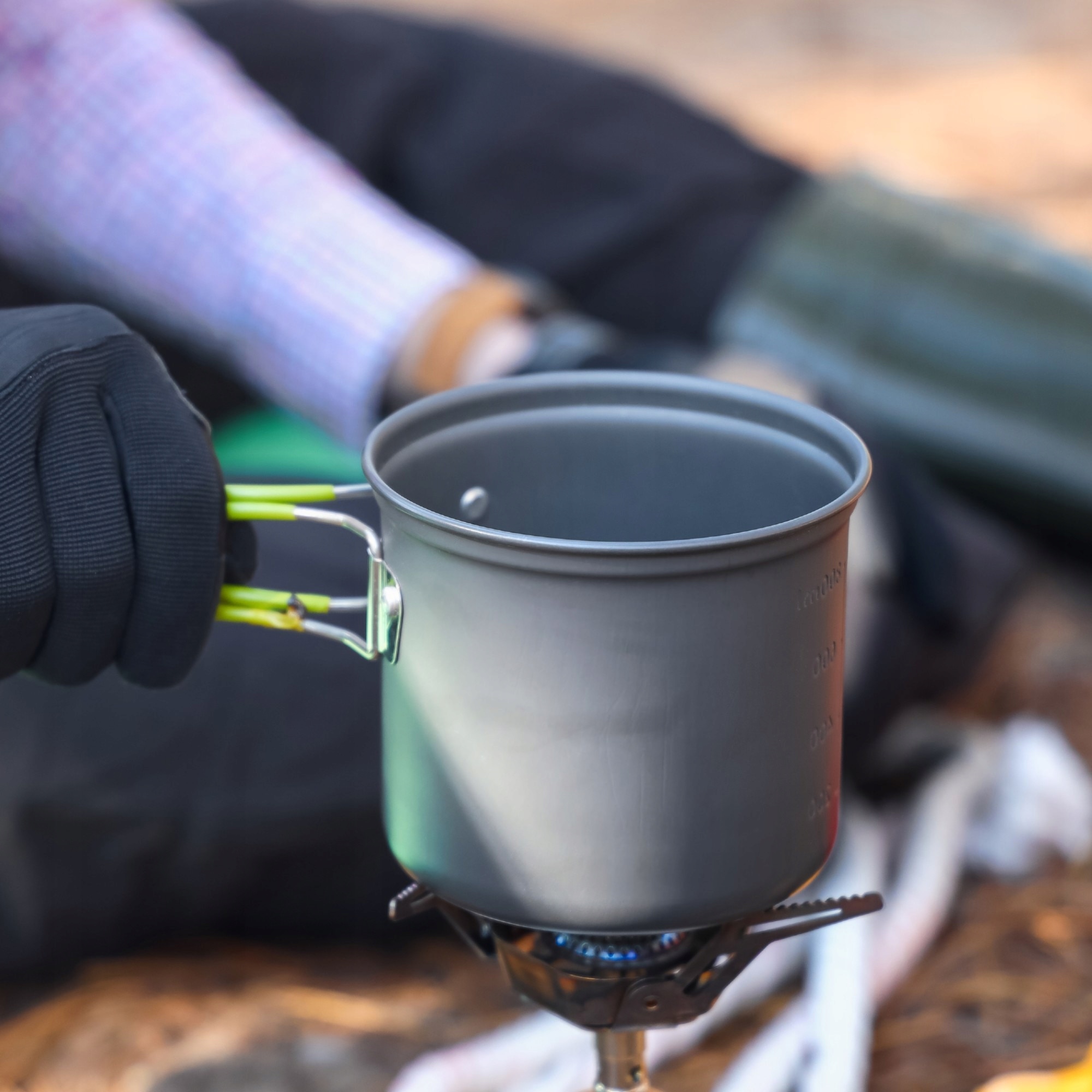 Set 2 oale cu accesorii, Mountain Goat, Aluminiu, 800/400 ml, Gri/Verde ...