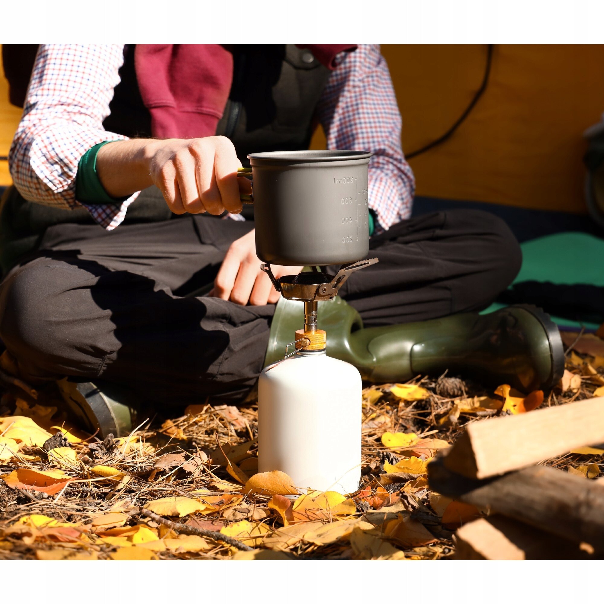 Set 2 oale cu accesorii, Mountain Goat, Aluminiu, 800/400 ml, Gri/Verde ...