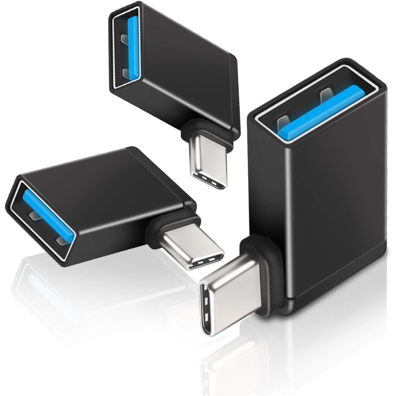 Set de 3 adaptoare, USB-C/USB, Negru - eMAG.ro