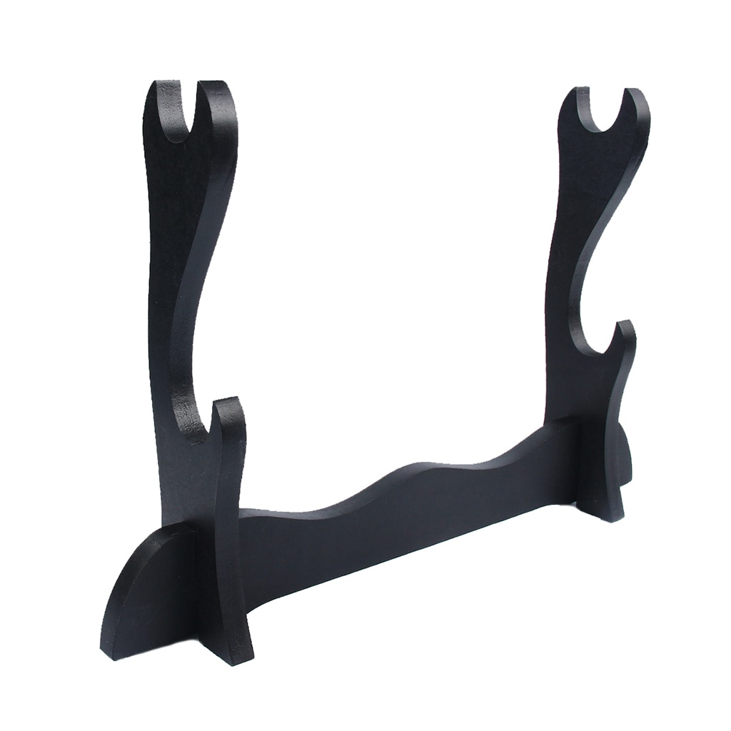 Suport orizontal din lemn pentru 2 sabii, katana, samurai, negru - eMAG.ro