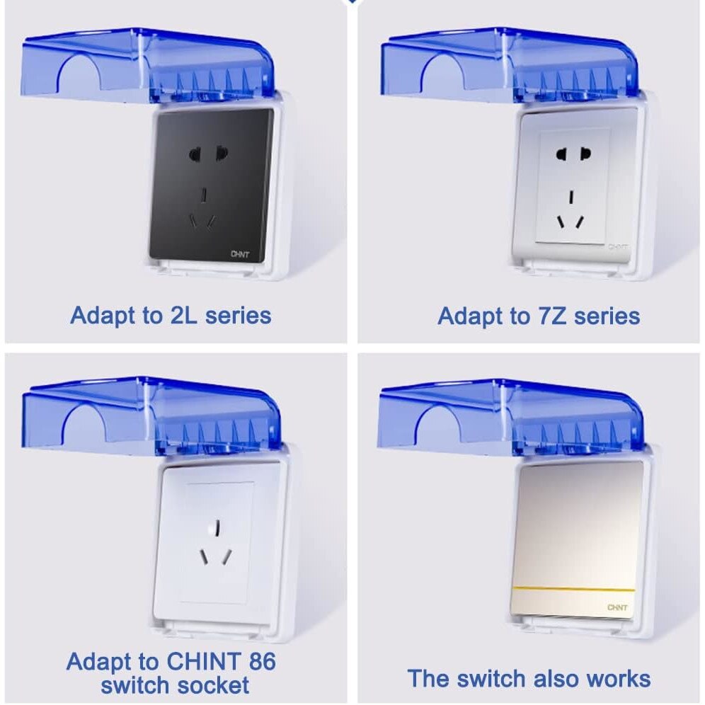 Cutie impermeabila pentru priza, PVC, Albastru - eMAG.ro