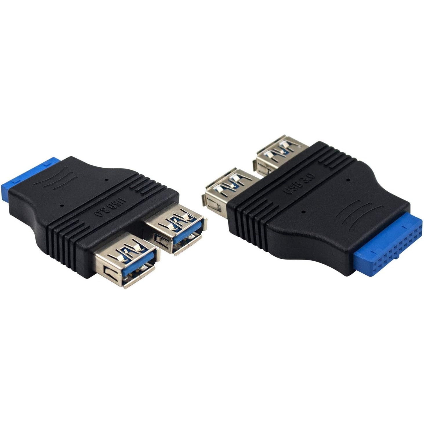 Set 2 adaptoare pentru placa de baza, LLWL, USB 3.0, 20 pini, Negru ...