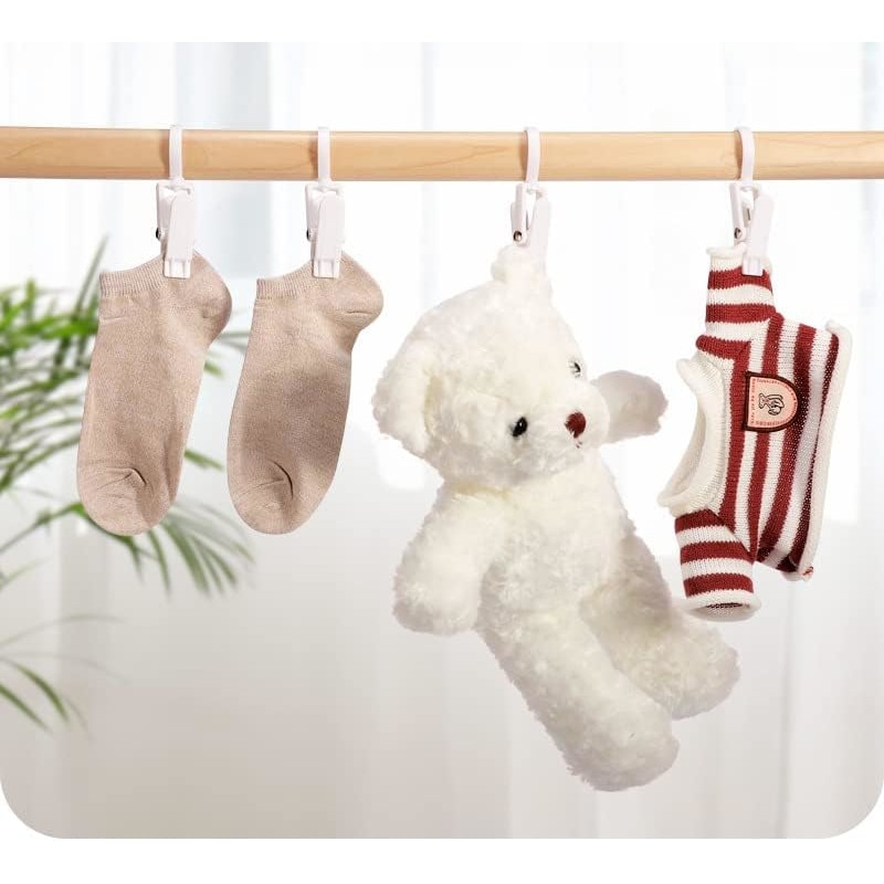 Set 10 carlige pentru rufe, Plastic, Alb - eMAG.ro