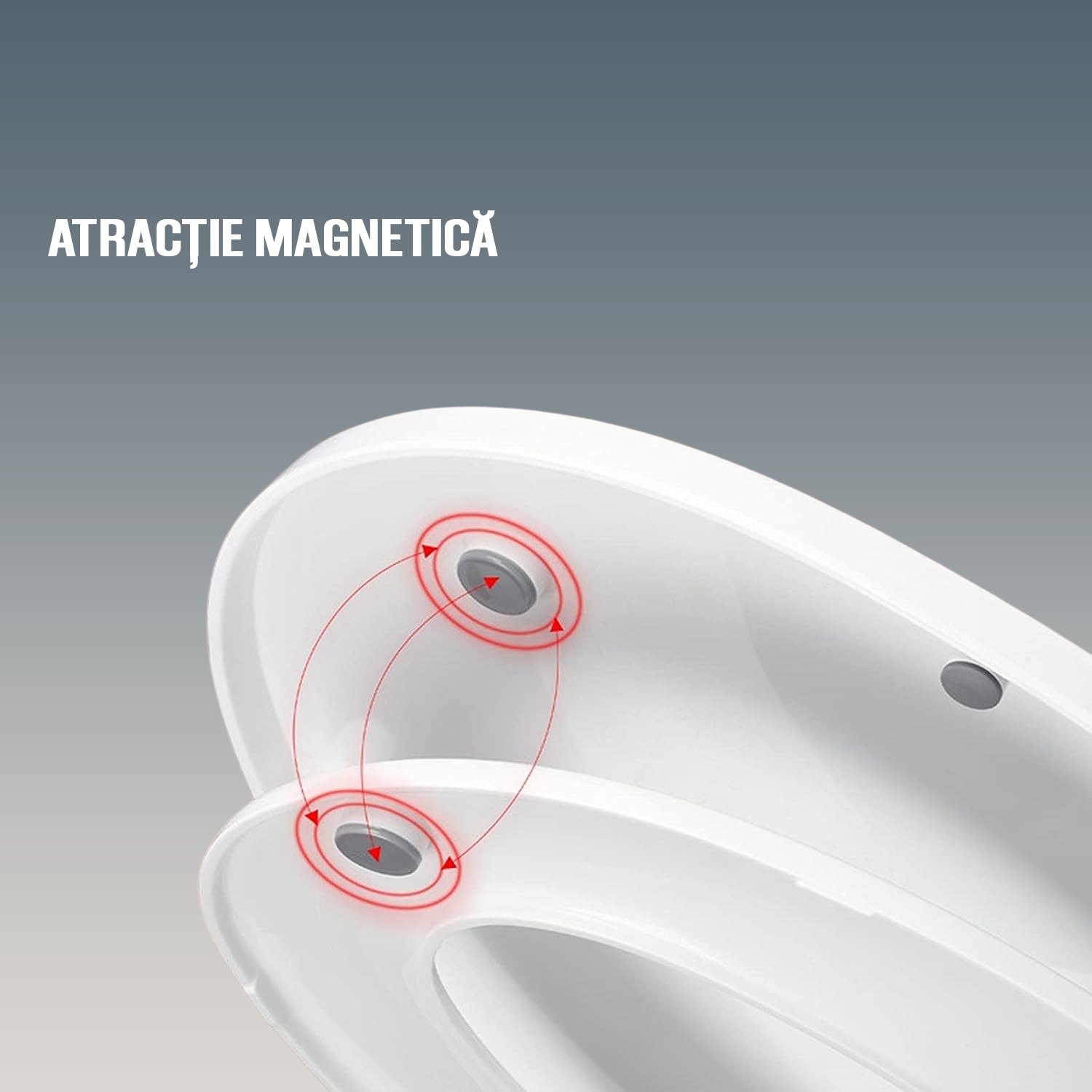 Capac WC ZAFIT® cu reductor si inchidere lenta Soft Close, 2 in 1 ...