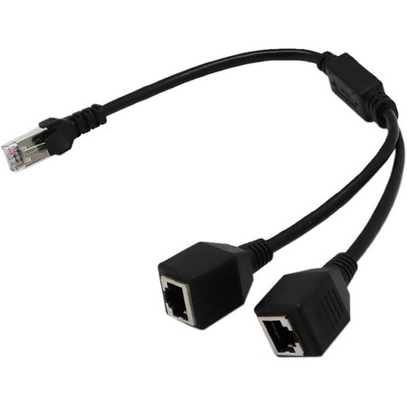 Cablu adaptor de extensie splitter RJ45 de retea Ethernet 1 masculin ...