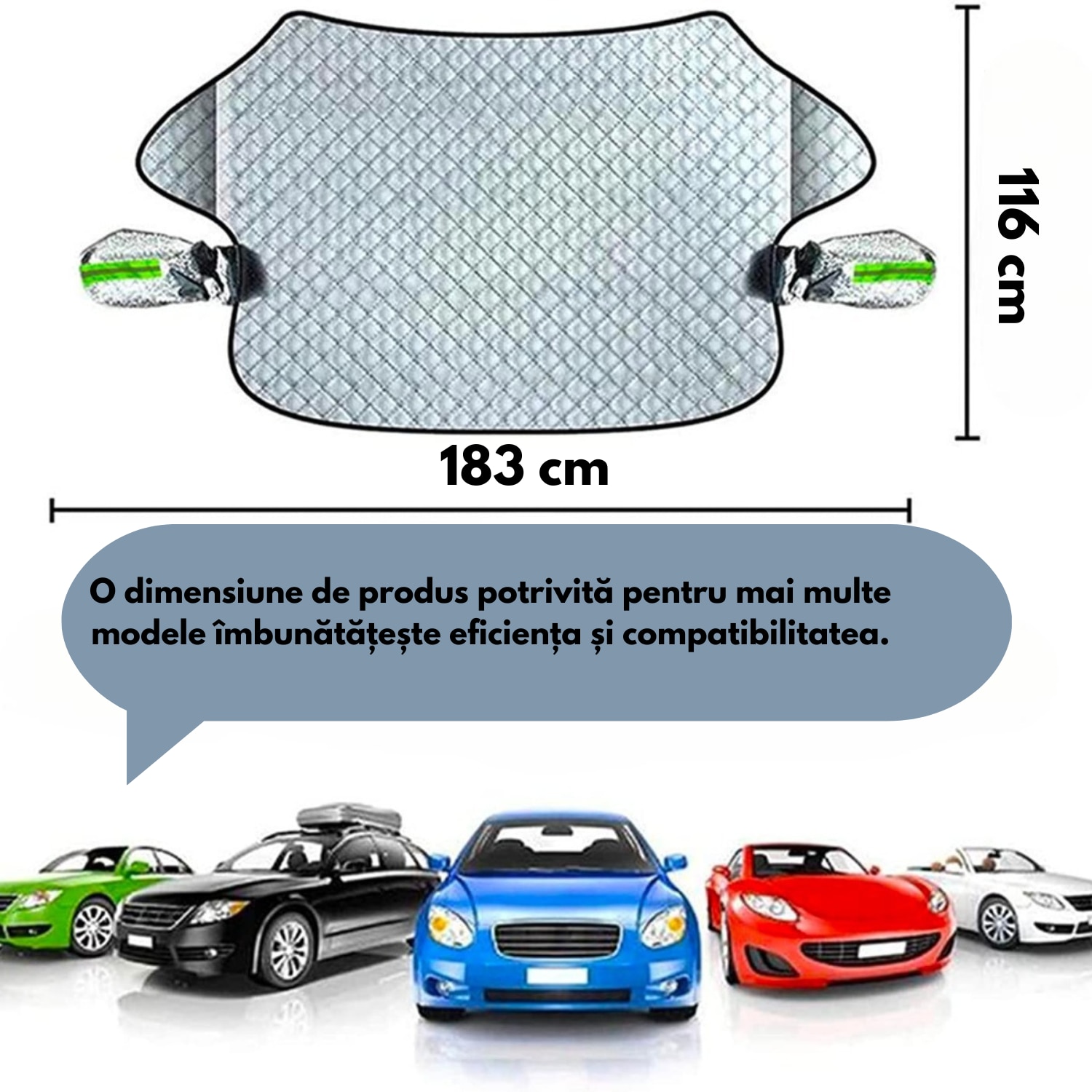 Parasolar pentru protectie parbriz si oglinzi cu banda reflectorizanta ...