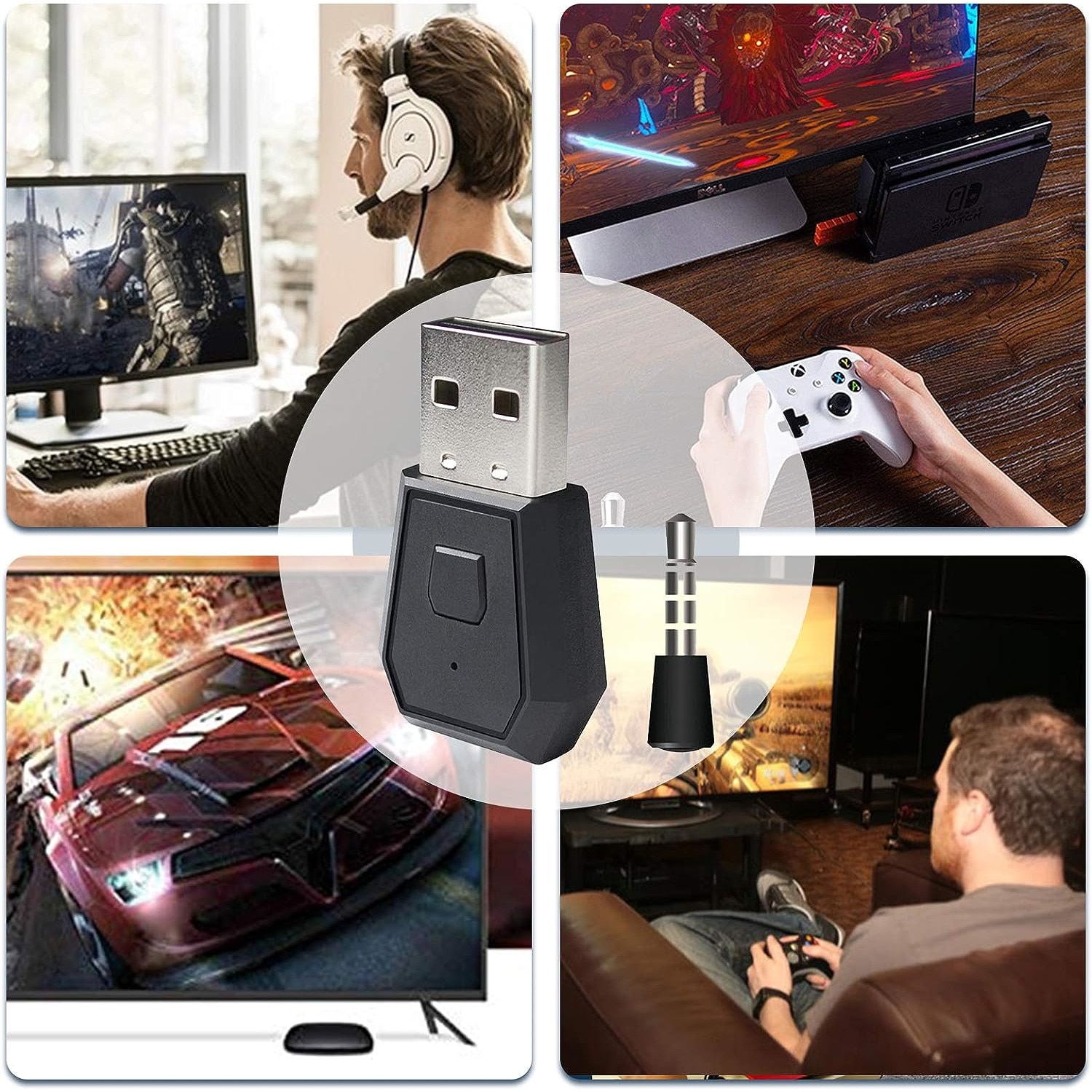 Adaptor, Bluetooth/PS4, Negru - eMAG.ro