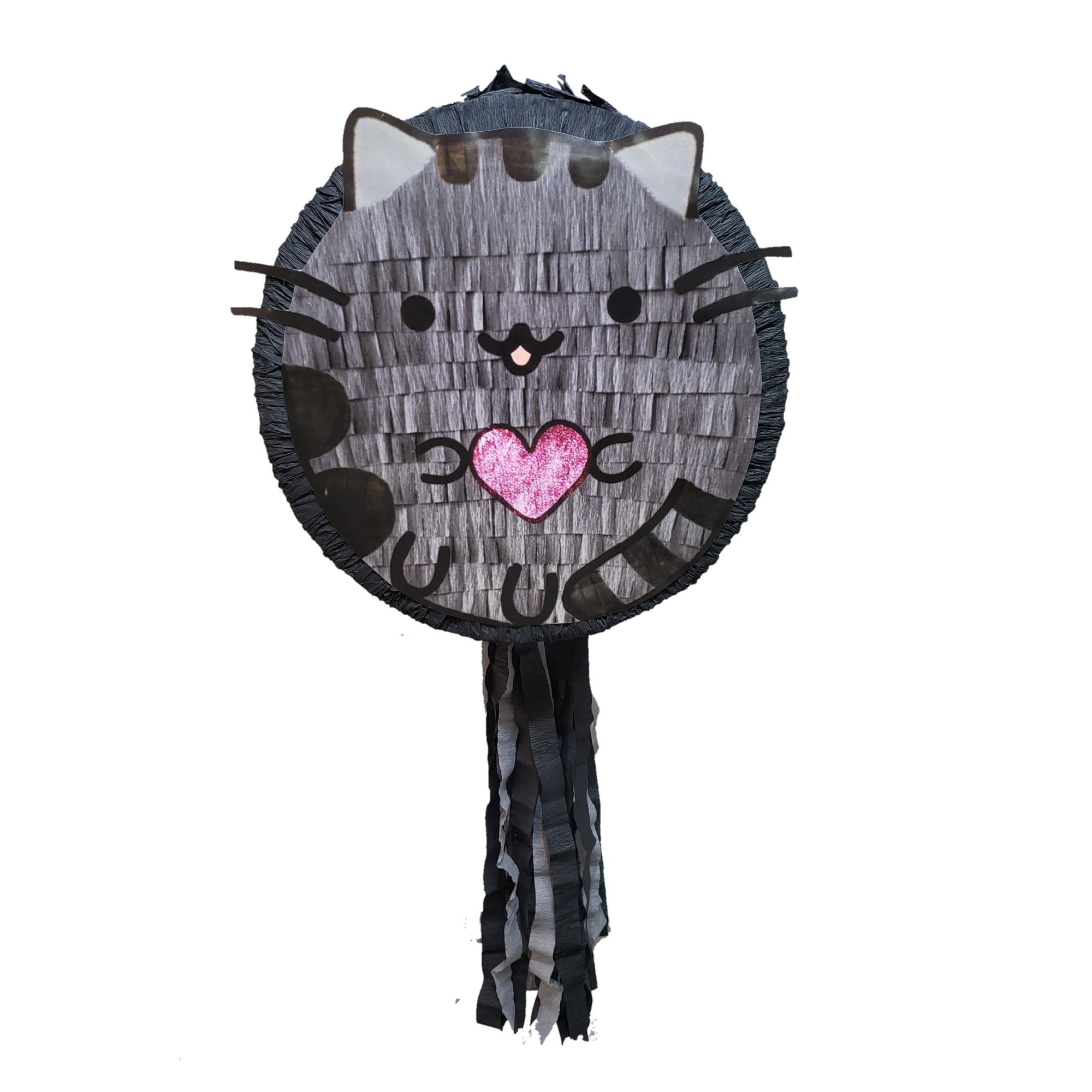 Pinata pusheen cu 52 de accesorii de petrecere, Pinastar, 50 de jucarii ...
