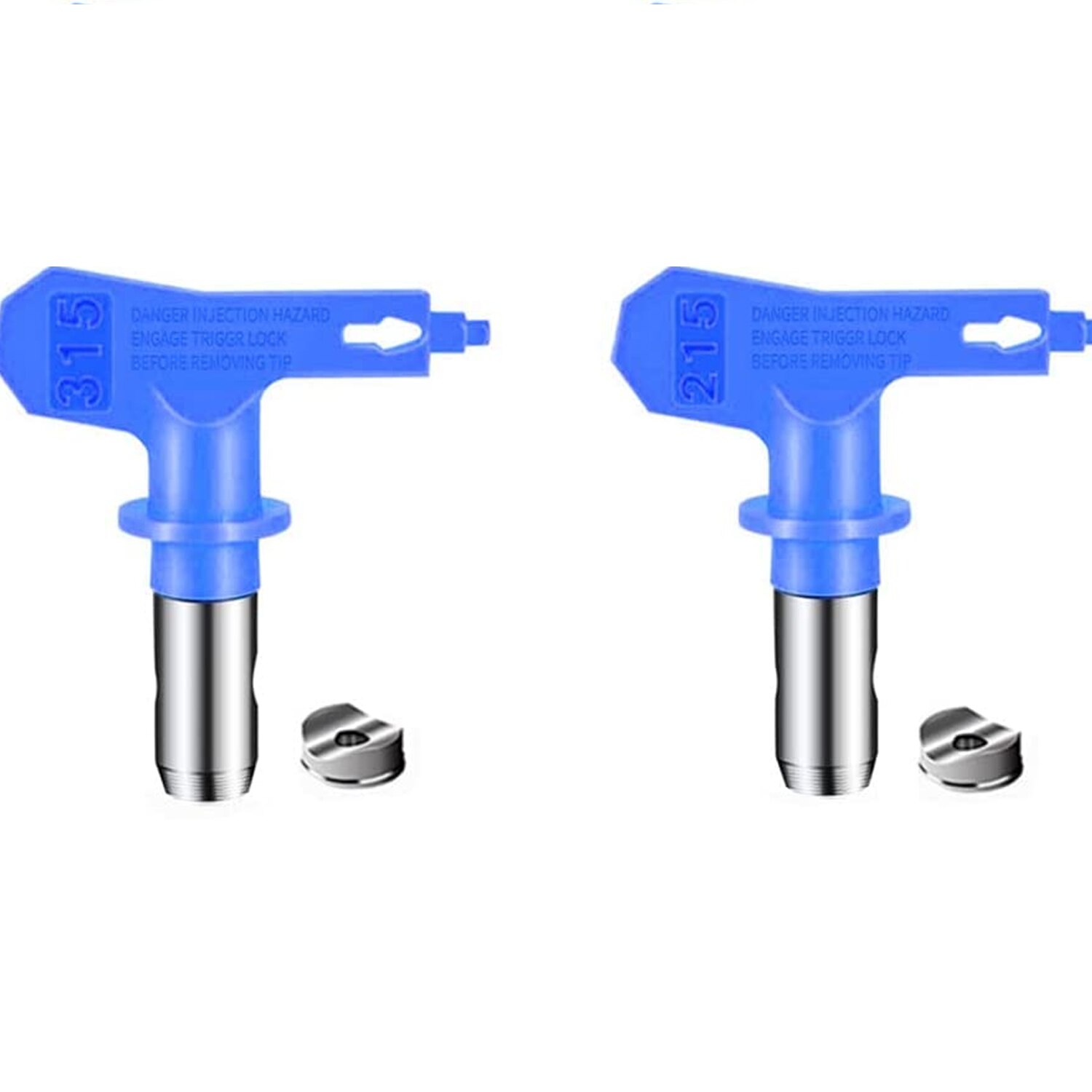 Set de 2 duze de pulverizare reversibile, Inox, Albastru - eMAG.ro