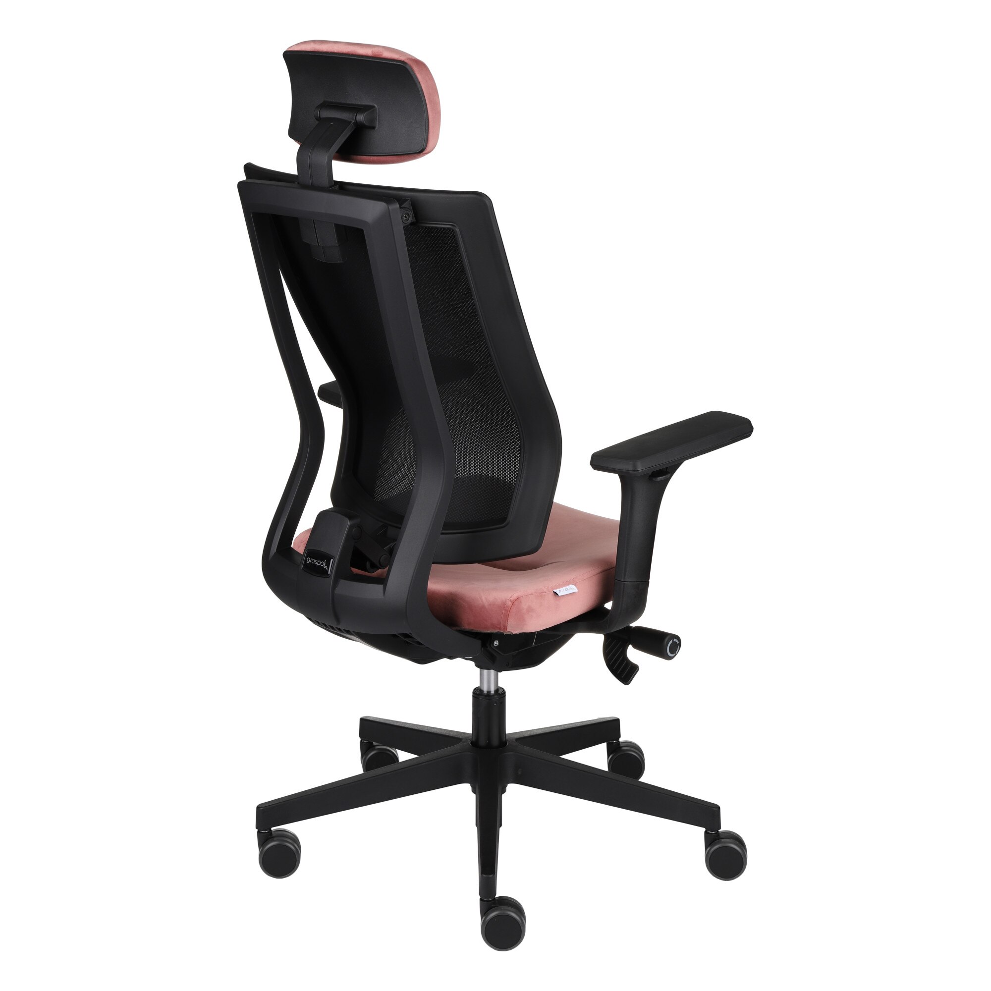 Scaun de birou, Grospol, MaxPro BS HD cu tetiera, Baza Black, Cotiere ...