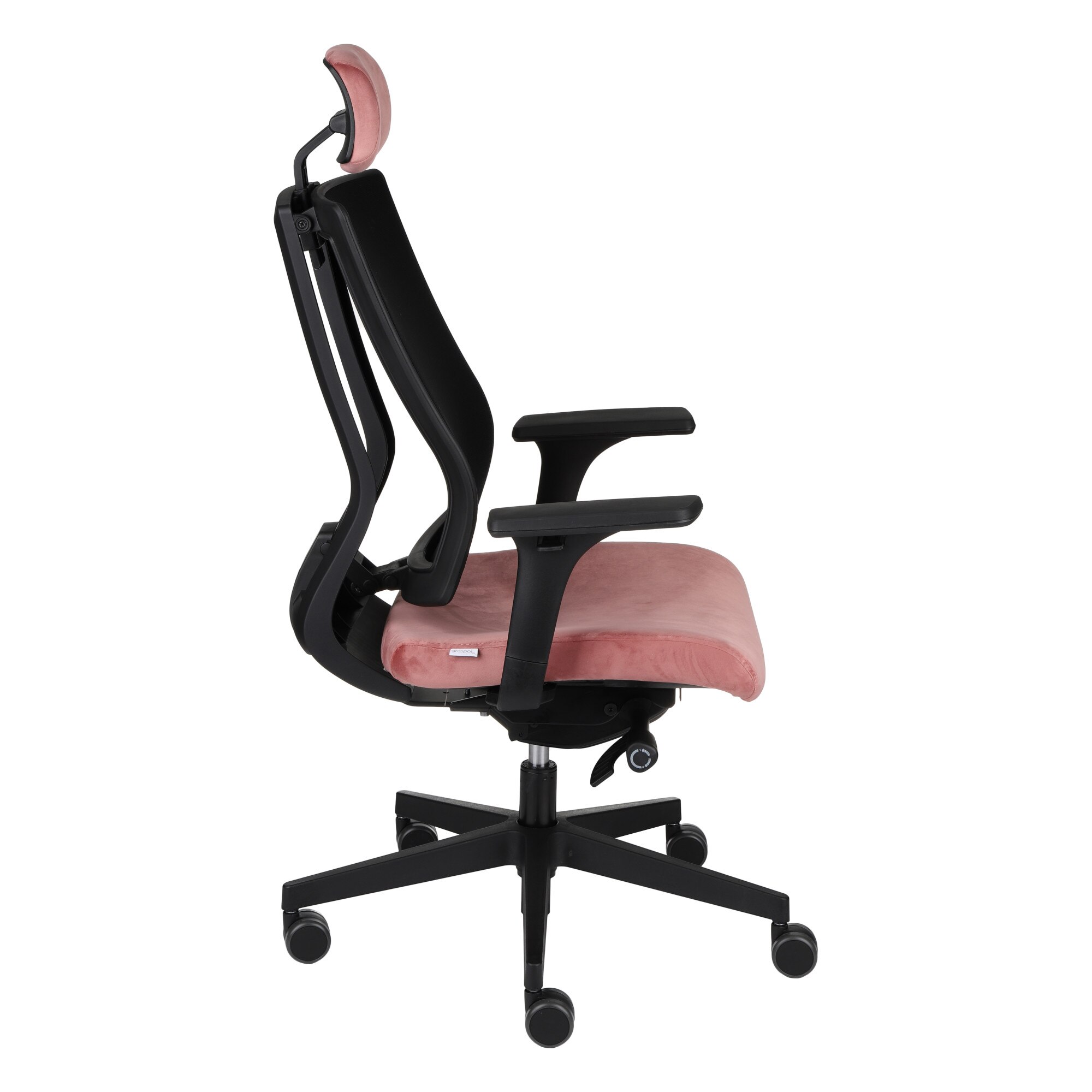 Scaun de birou, Grospol, MaxPro BS HD cu tetiera, Baza Black, Cotiere ...