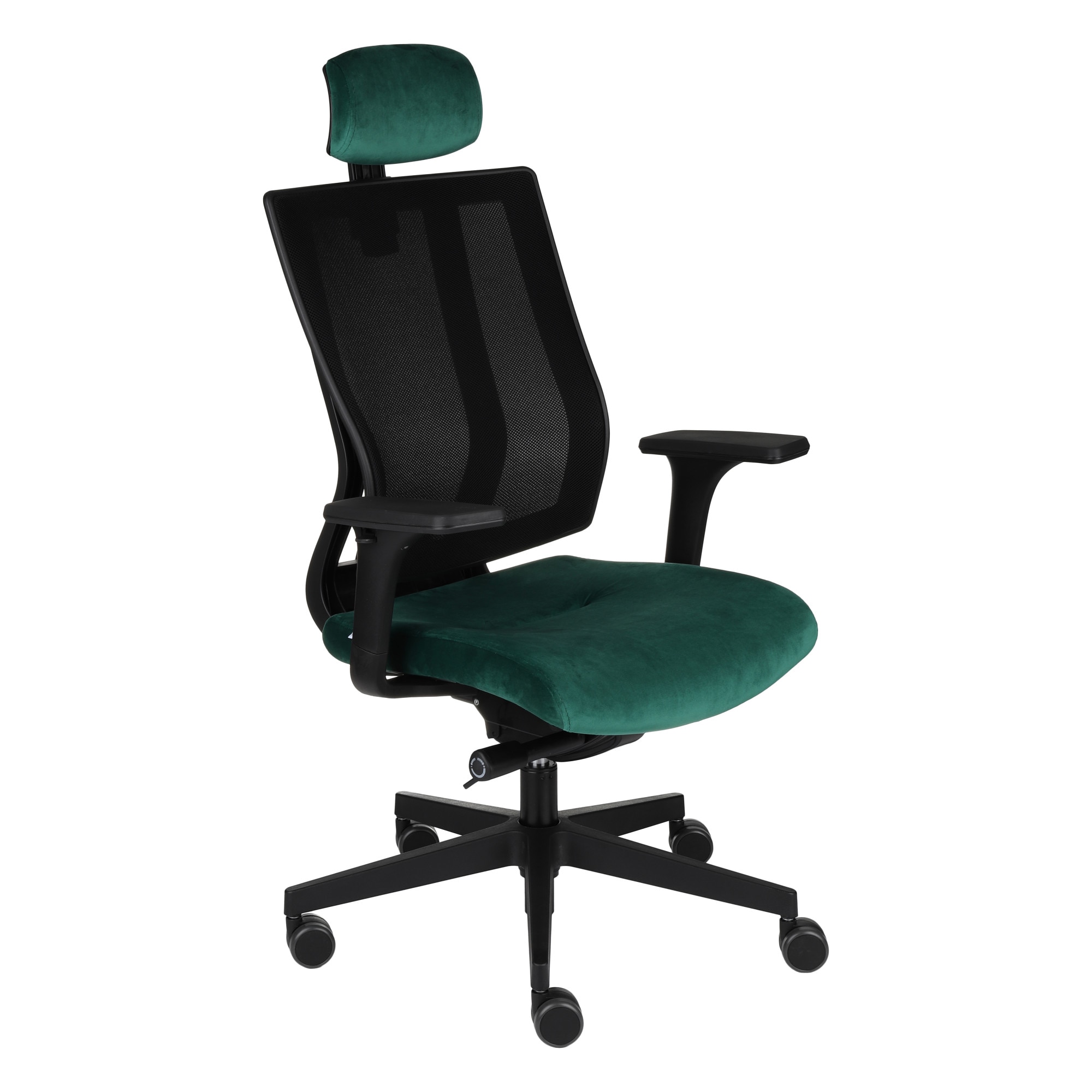 Scaun de birou, Grospol, MaxPro BS HD cu tetiera, Baza Black, Cotiere ...