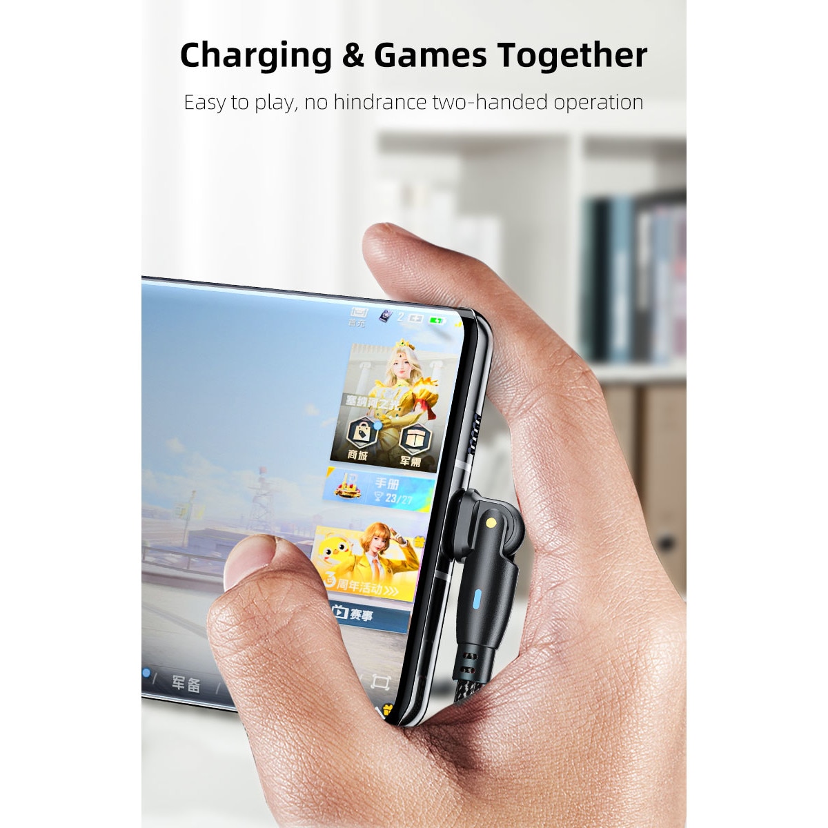 Cablu date si incarcare rapida SuperFastCharge, cap rotativ 180, pentru ...