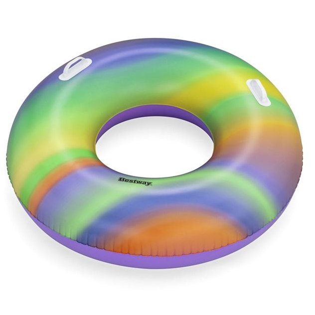 Colac Gonflabil Rainbow cu Manere 119cm - eMAG.ro