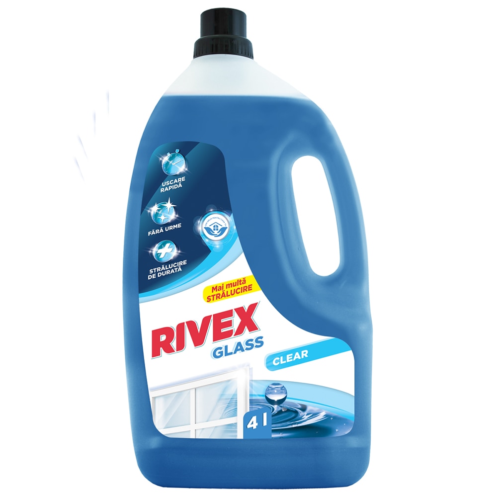 Solutie de curatat geamuri RIVEX Glass, Ocean, 4 l - eMAG.ro