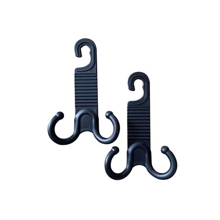 Set de 2 carlige duble pentru scaun auto, Plastic, 140x90MM, Negru ...