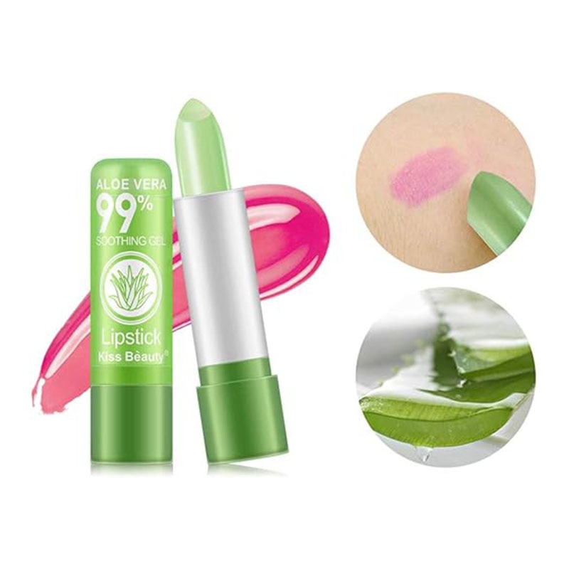 Ruj cu Aloe Vera, Balsam de pentru ruj Magic Temperature Color Change ...