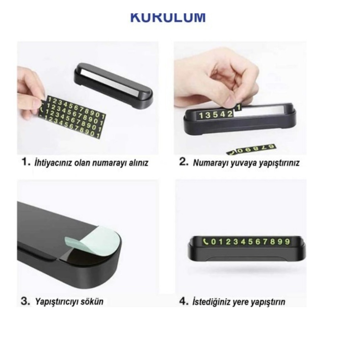 Suport Auto Pentru Numar de Telefon, Pentru Parcare, Cifre Magnetice ...