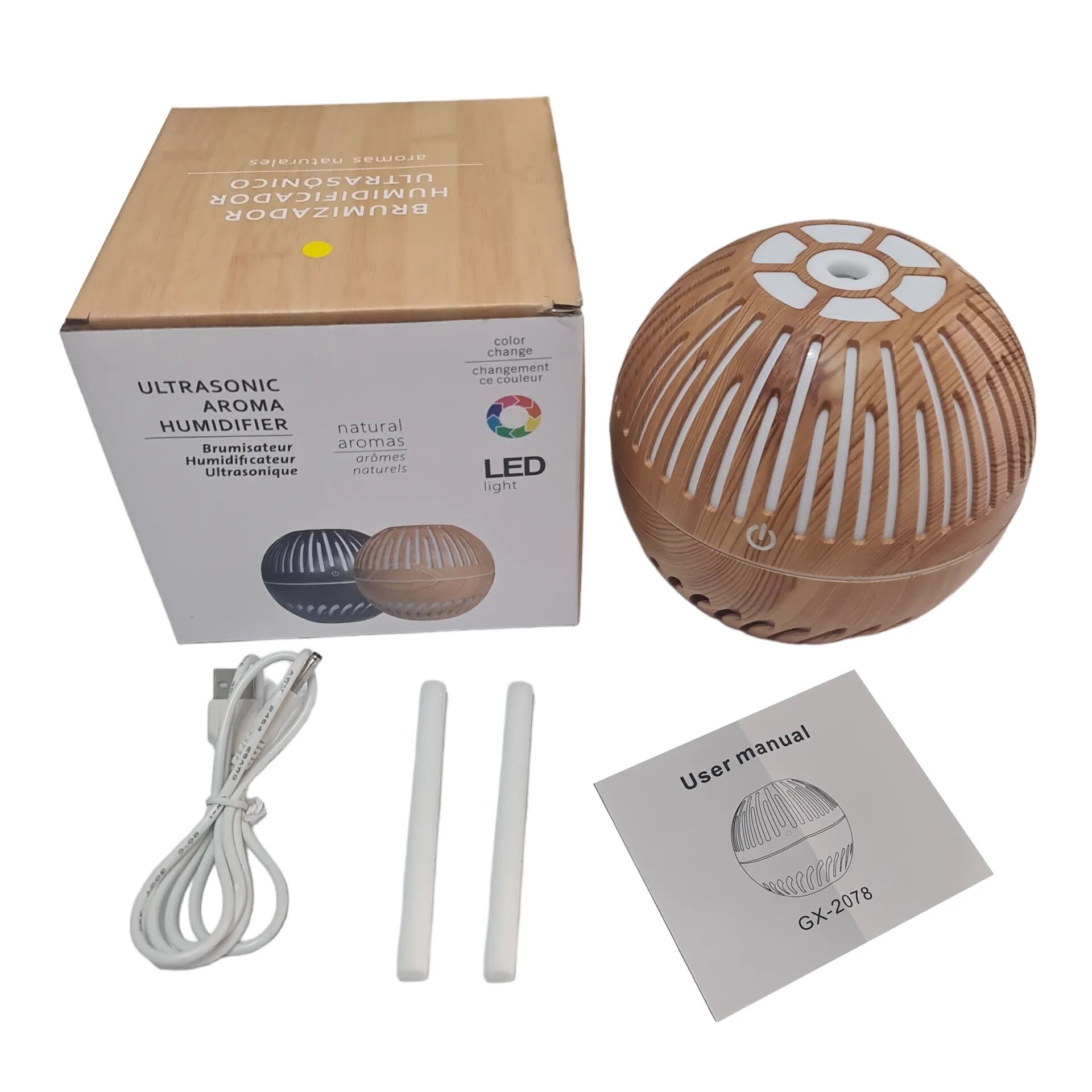 Difuzor aromaterapie Ultrasonic LED, Umidificator de aer, Luminat in 4 ...