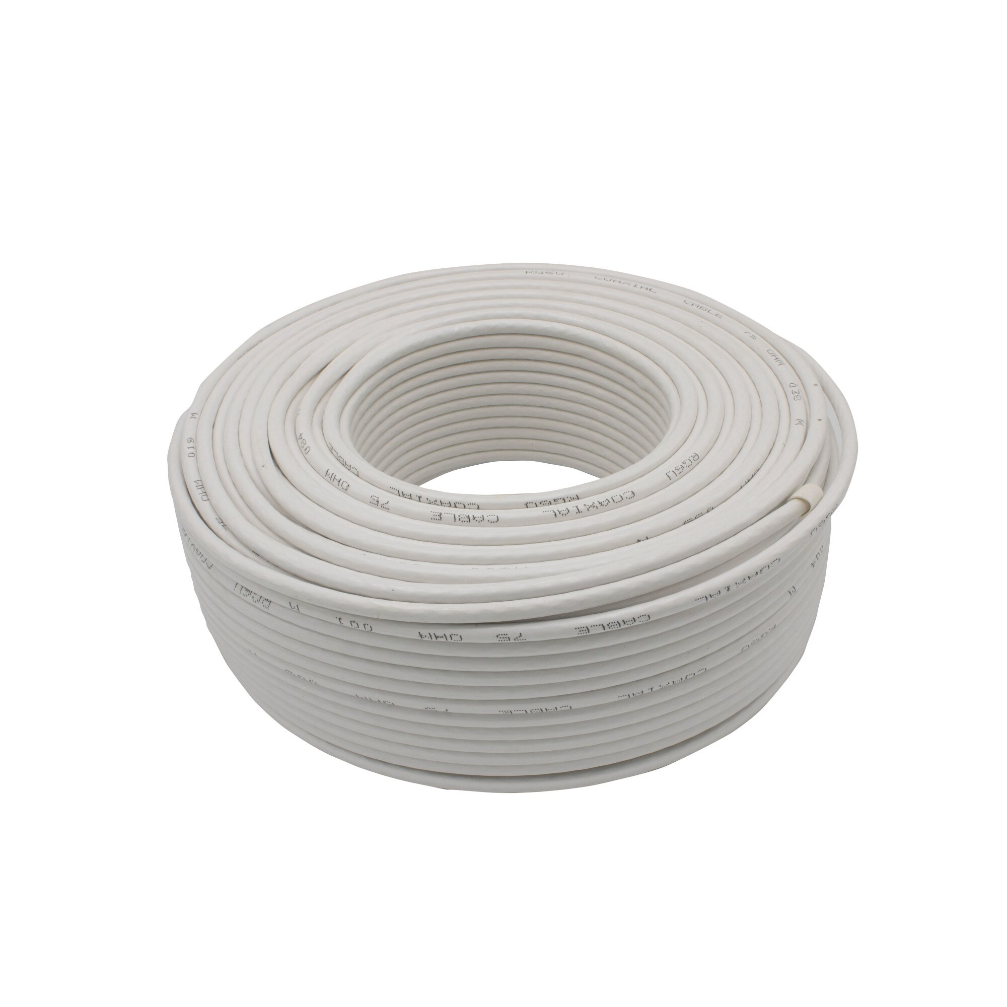 Cablu TV alb rola 100 m, coaxial RG6U CCS, 75 ohm, cupru - eMAG.ro