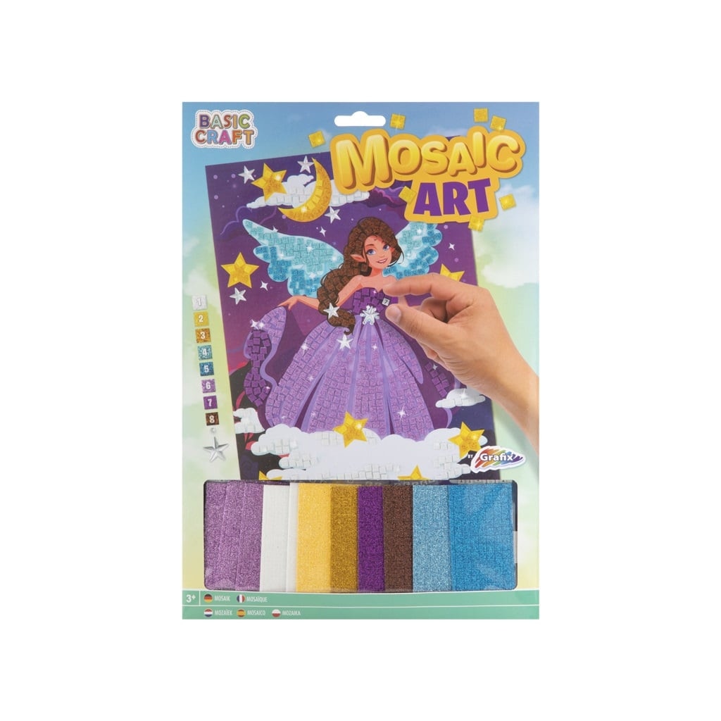 Творчески комплект с камъчета върху цифри, Grafix, Mosaic Art Princess ...
