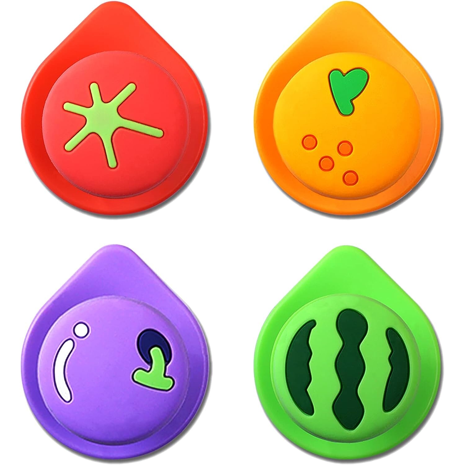 Set de 4 carlige pentru haine, PVC, Multicolor - eMAG.ro